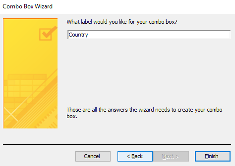 How to add a Lookup Control to a Form in Access 2016