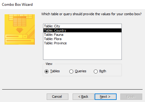 How to add a Lookup Control to a Form in Access 2016