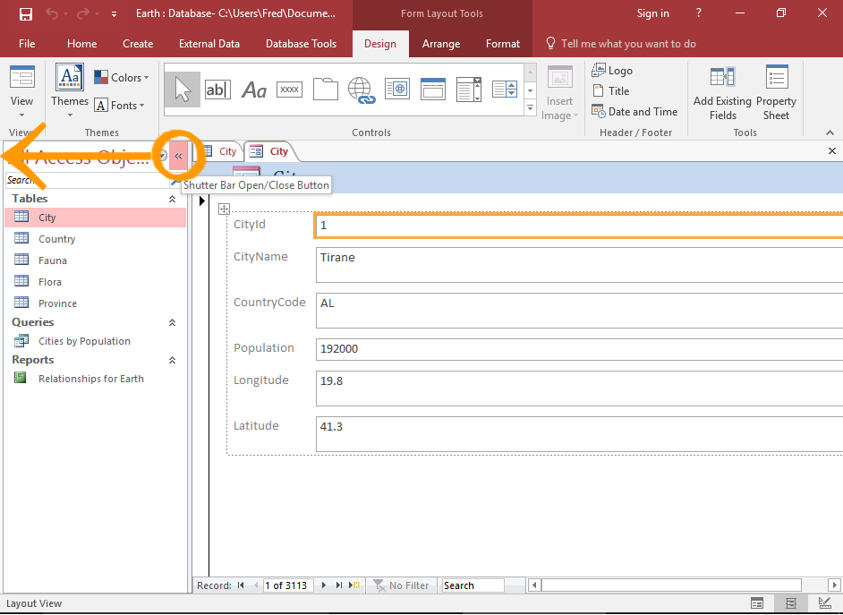 How to Create a Form from a Table in Access 2016