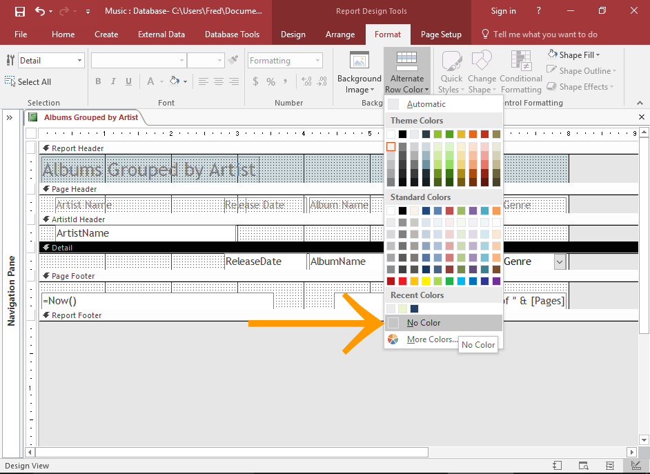 How to Create a Grouped Report using the Report Wizard in Access 2016