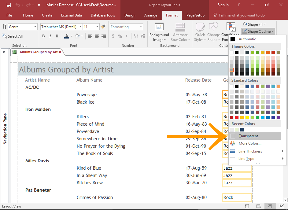 How to Create a Grouped Report using the Report Wizard in Access 2016