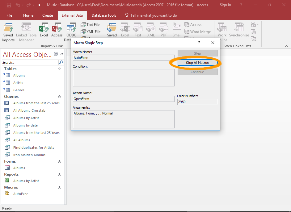 How to Encrypt a Split Database in Access 2016