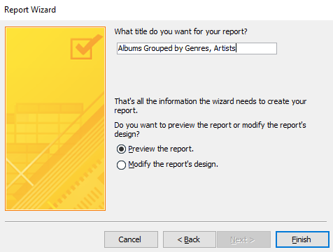 How to Group a Report by Multiple Fields in Access 2016