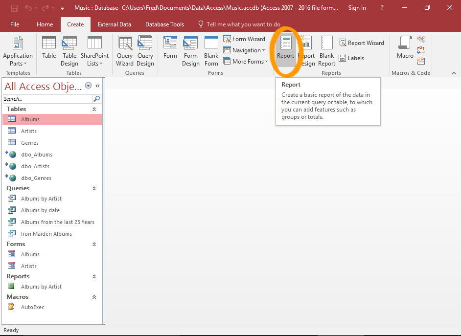 How to Group a Report in Access 2016